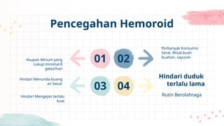 Patofisiologis penyakit hemoroid dan gejala | PPTX