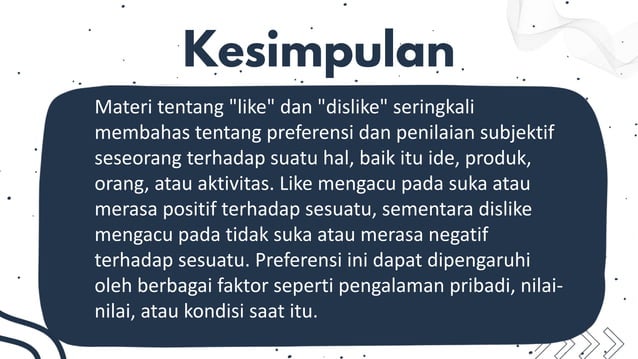 like and dislike, materi bahasa inggris untuk siswa kelas 7 SMP | PPTX ...