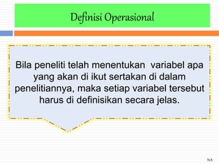 Variabel Penelitian, Pengembangan Alat Ukur, dan Definisi Operasional ...
