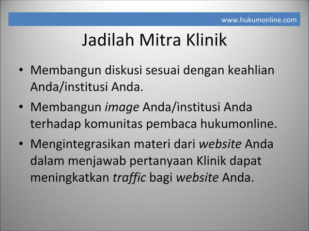Slide Kerjasama Mitra Klinik | PPT