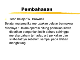 teori belajar | PPT