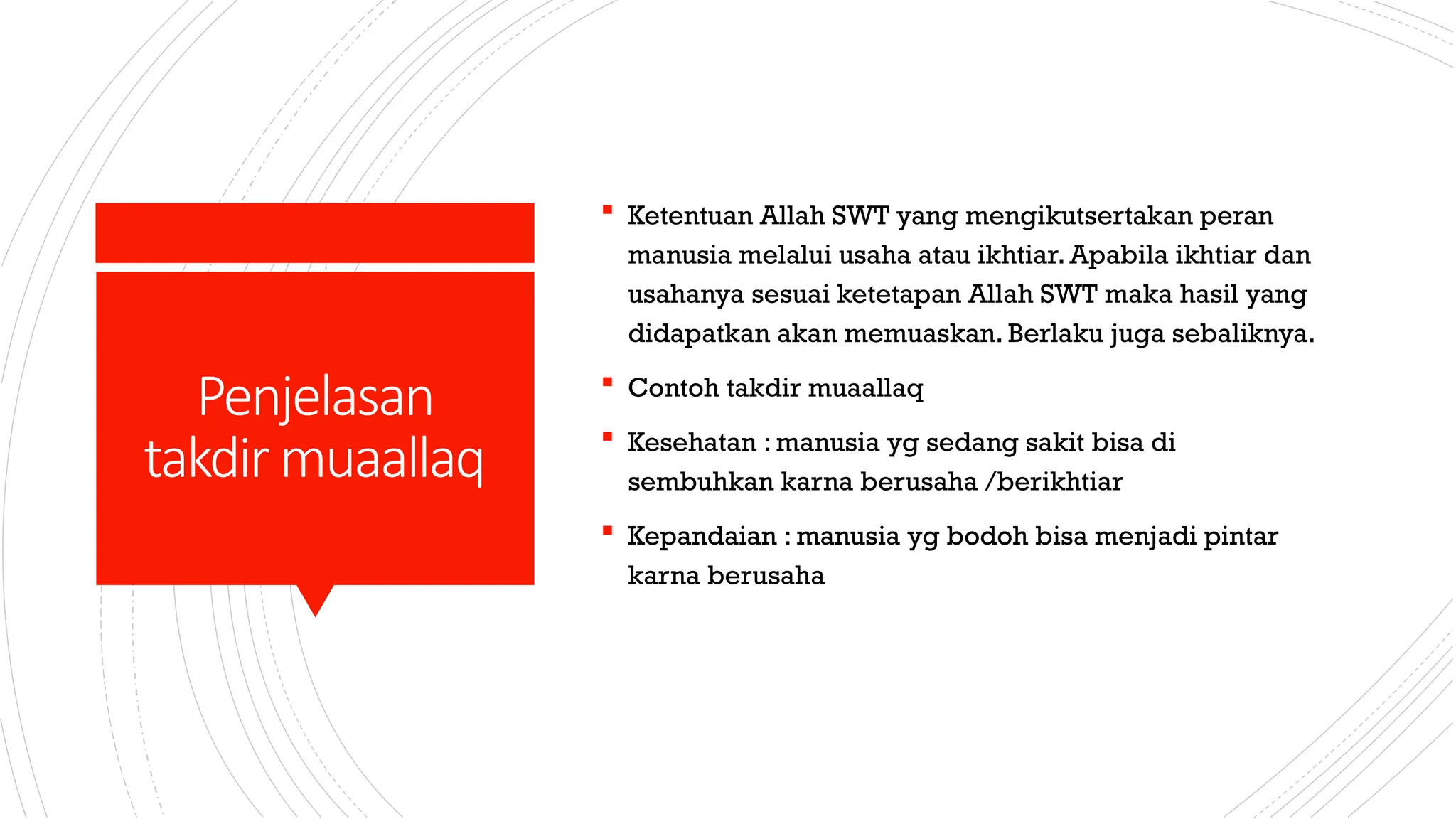 persentasi PAI tentang takdir perilaku perilaku yang sesuai | PPT