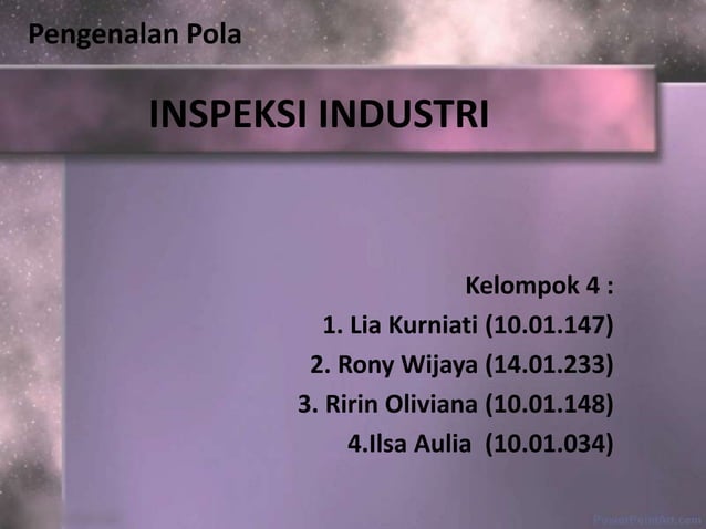 Inspeksi industri fix | PPTX