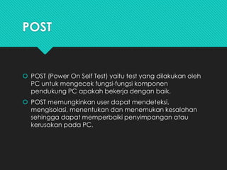 BIOS dan Instalasi OS Windows | PPTX