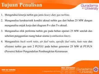PENGARUH PENGGANTIAN COMBUSTION LINER TERHADAP PERFORMA TURBIN GAS ...