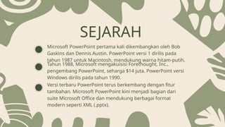 Presentasi PPT POWERPOINT SEJARAH, PENGGUNAAN DAN VERSI | PPT