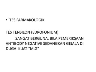 Persentasi refarat andy miestenia gravis | PPTX