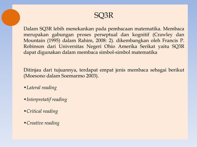 Metode Pembelajaran Matematika SQ3R | PPTX