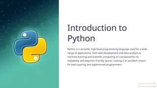 PERSENTATION-ONPYTHON 2025 updated python.pptx