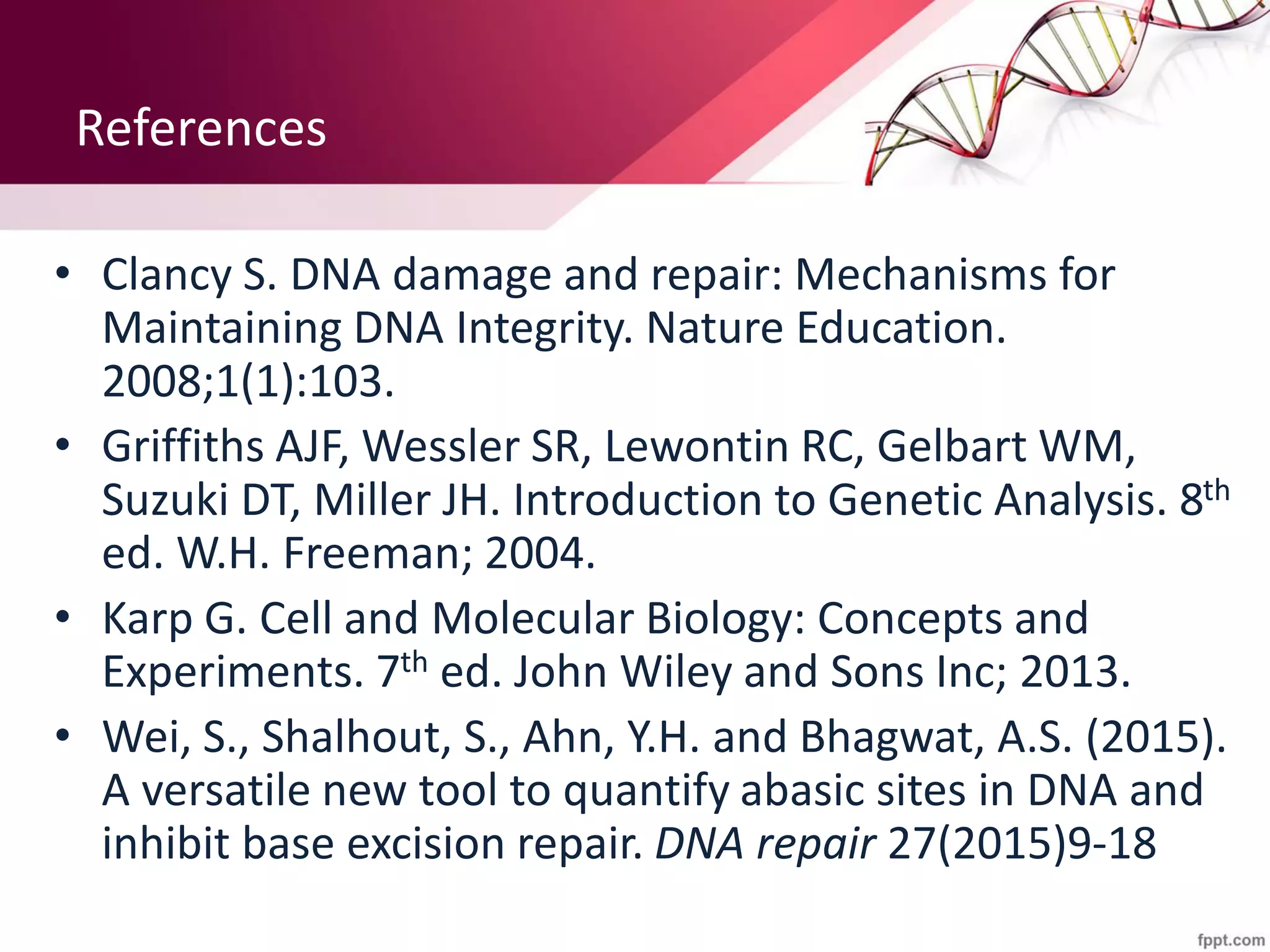 Mutation and DNA repair | PDF