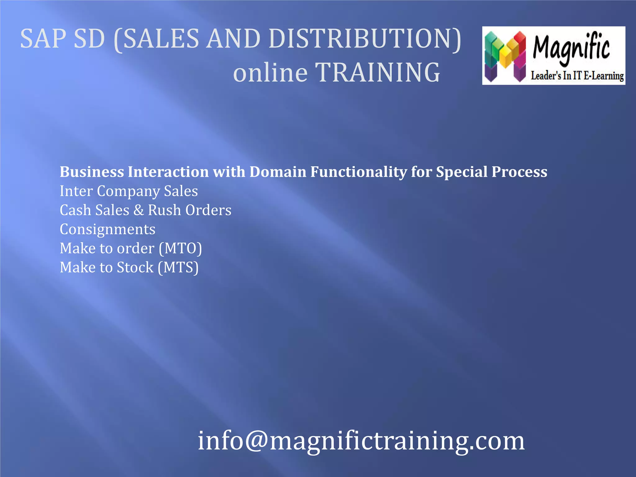 sap sales and distribution tutorial ppt | PDF