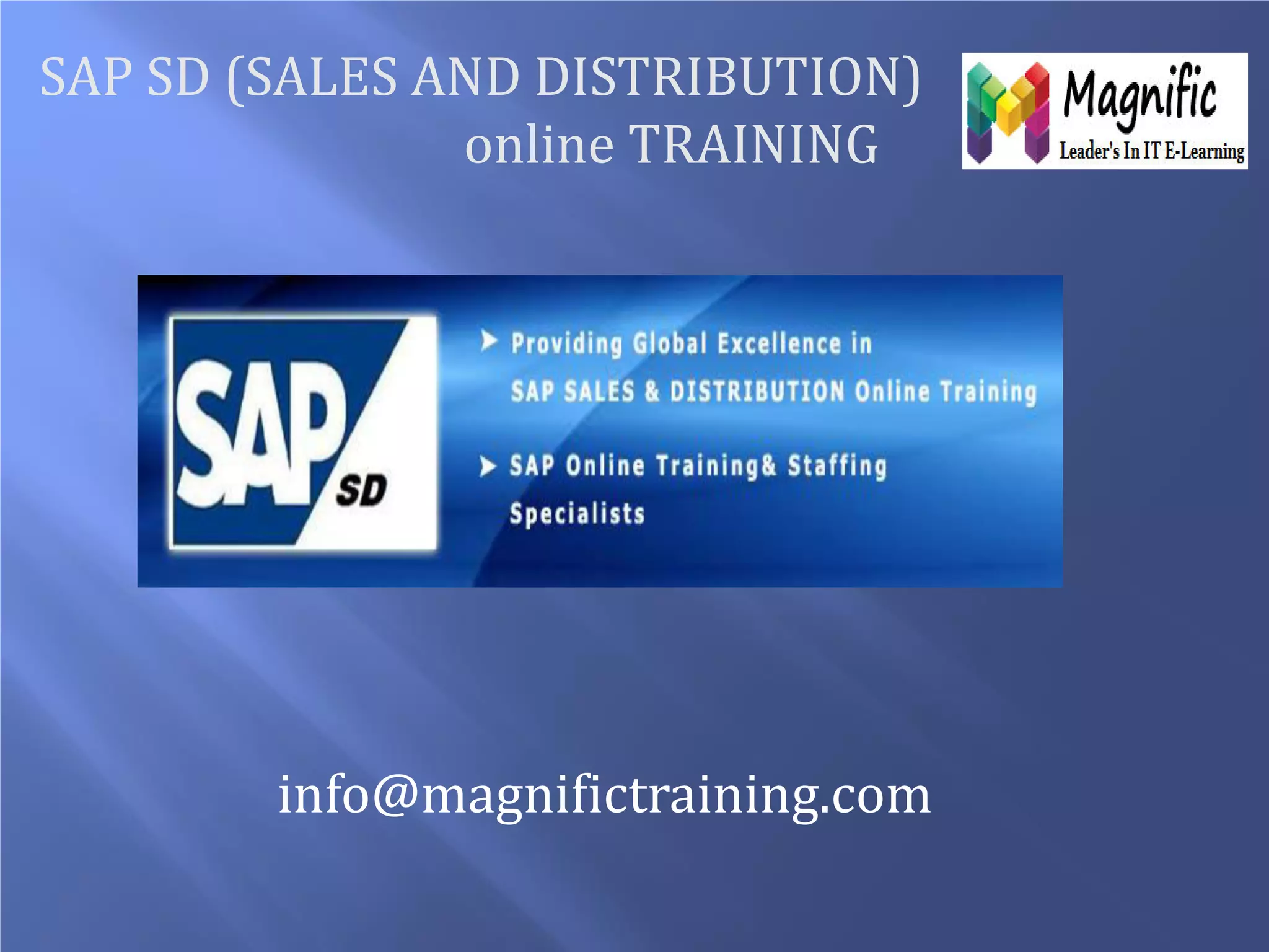 sap sales and distribution tutorial ppt | PDF