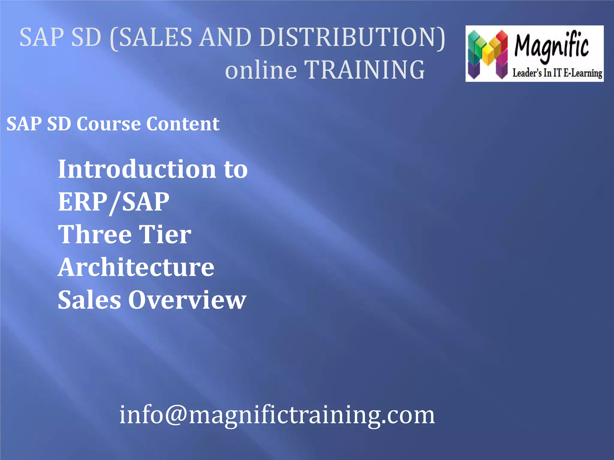 sap sales and distribution tutorial ppt | PDF