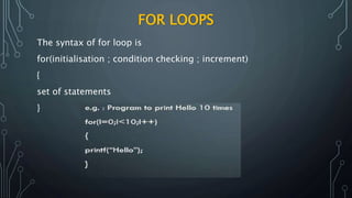 Persentation on c language | PPT
