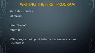 Persentation on c language | PPTX