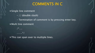 Persentation on c language | PPT