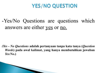 Persentation yesno question | PPT
