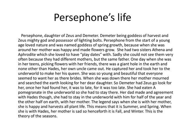 Persephone | PPTX