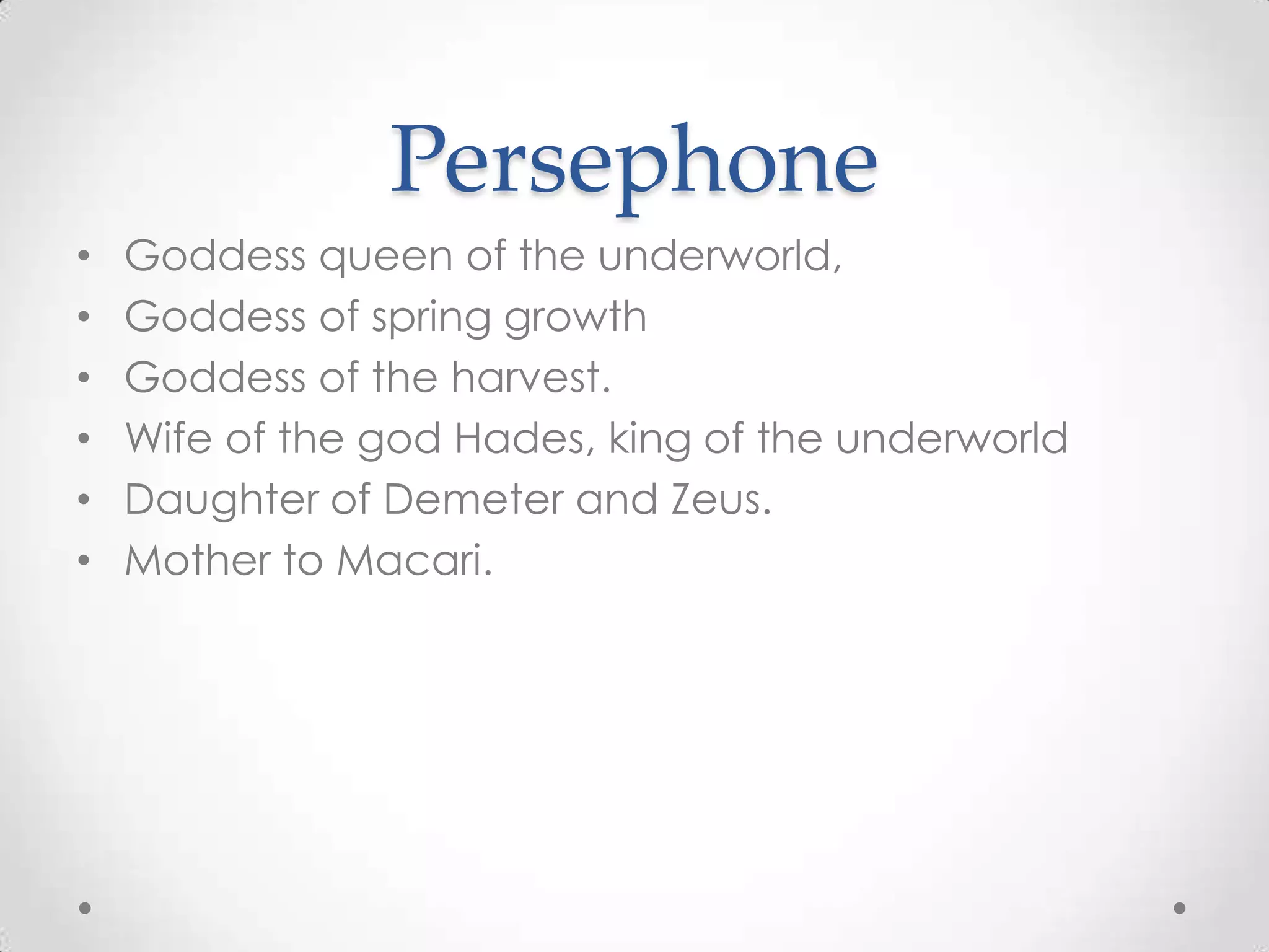 Persephone | PPTX