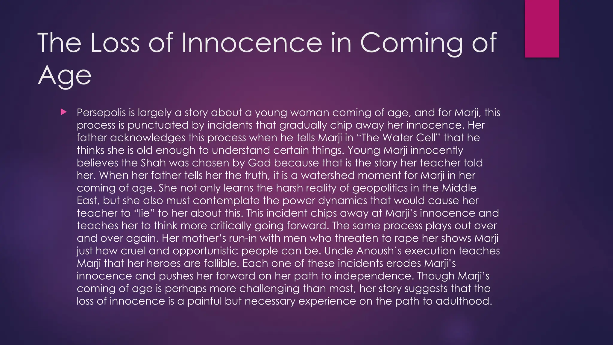 Analysis of the graphic novel "PERSEPOLIS".pptx