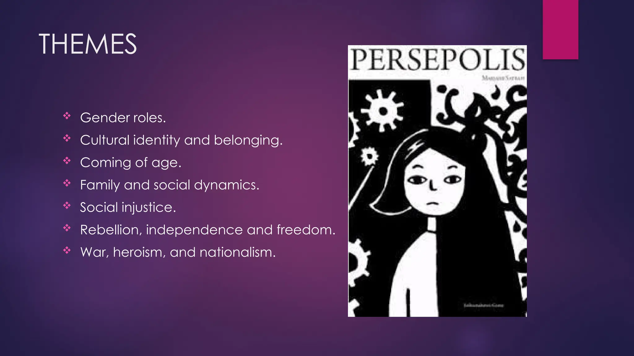 Analysis of the graphic novel "PERSEPOLIS".pptx