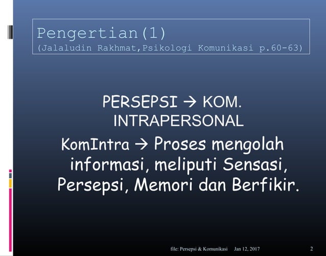 Persepsi dan komunikasi | PPT