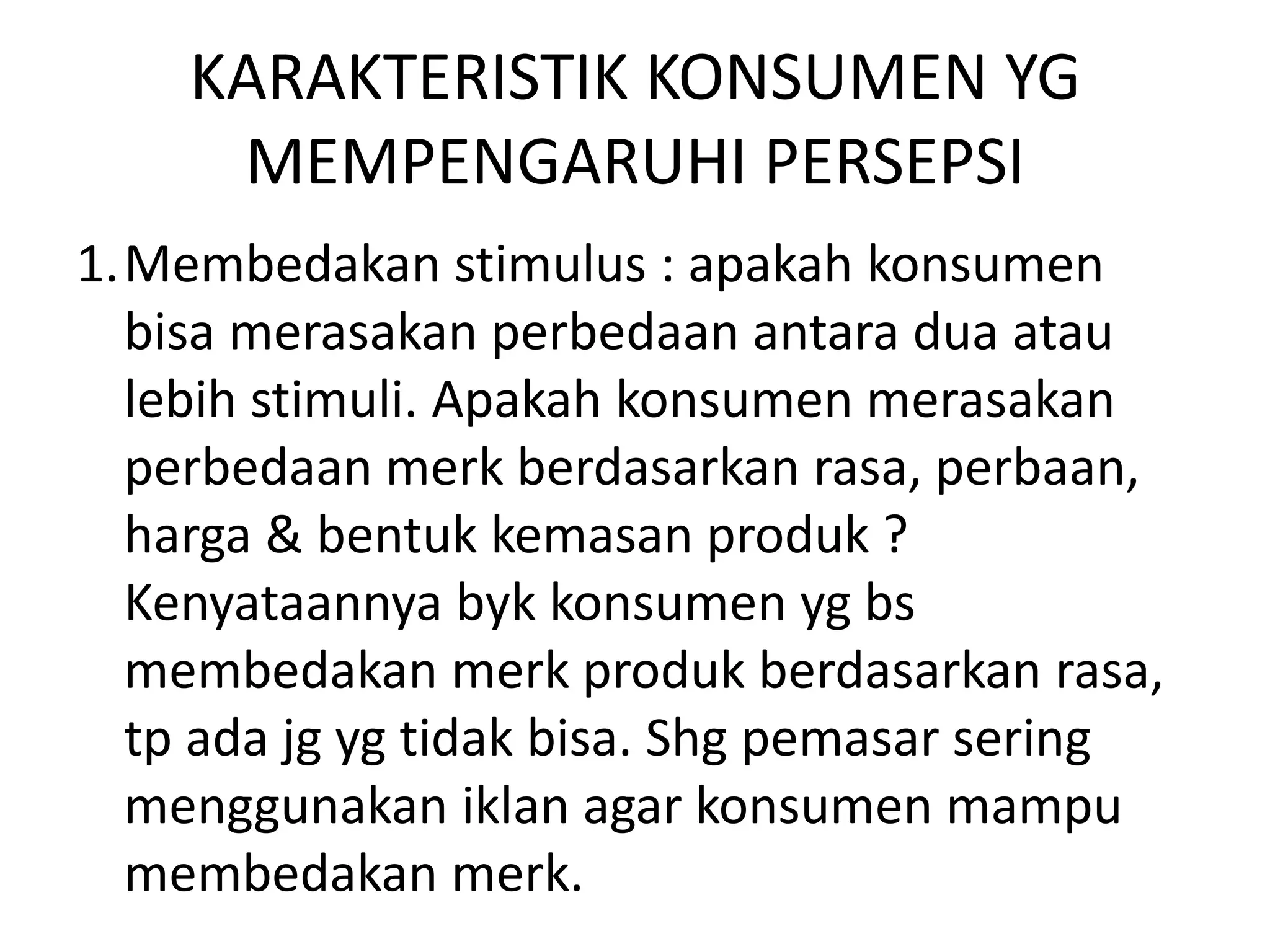 Persepsi konsumen | PPTX