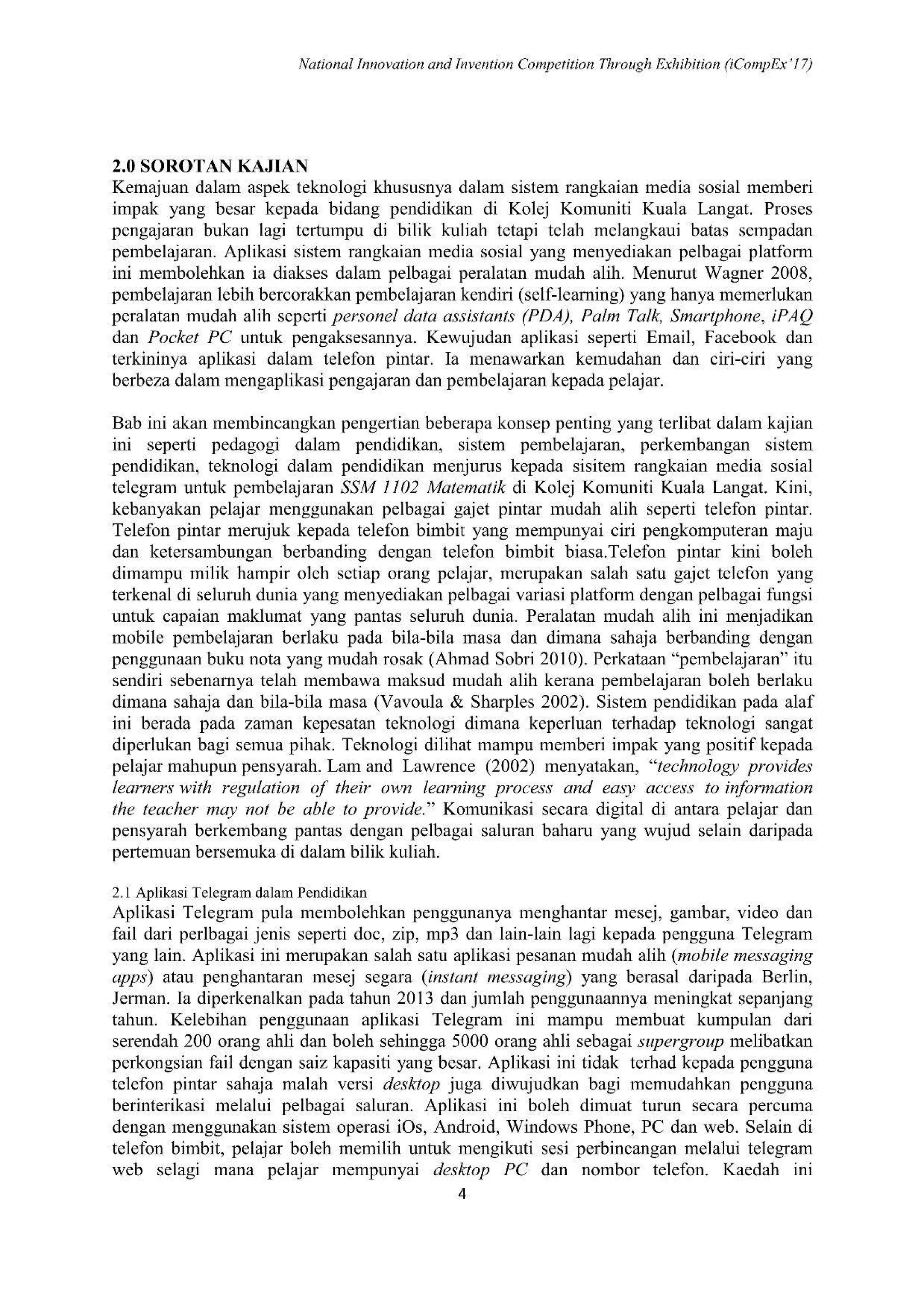 Persepsi Pelajar Terhadap Penggunaan Sistem Rangkaian Media Sosial ...