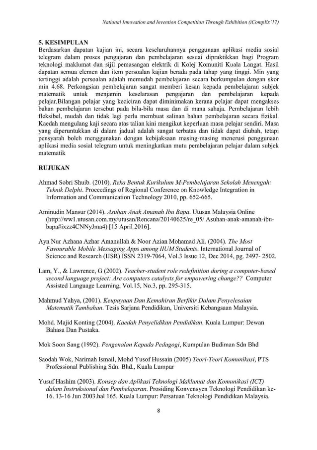 Persepsi Pelajar Terhadap Penggunaan Sistem Rangkaian Media Sosial ...