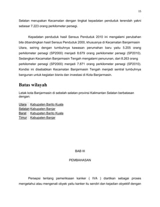 Persepsi wanita ttg Inspeksi Visual Asam Asetat (IVA) | DOCX