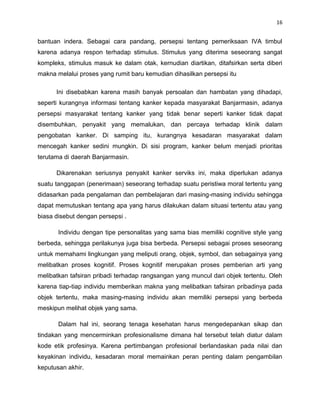 Persepsi wanita ttg Inspeksi Visual Asam Asetat (IVA) | DOCX