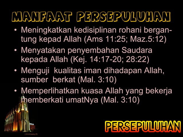 PERSEMBAHAN PERSEPULUHAN DALAM GPIB | PPT