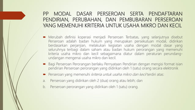 Perseroan perorangan | PPTX