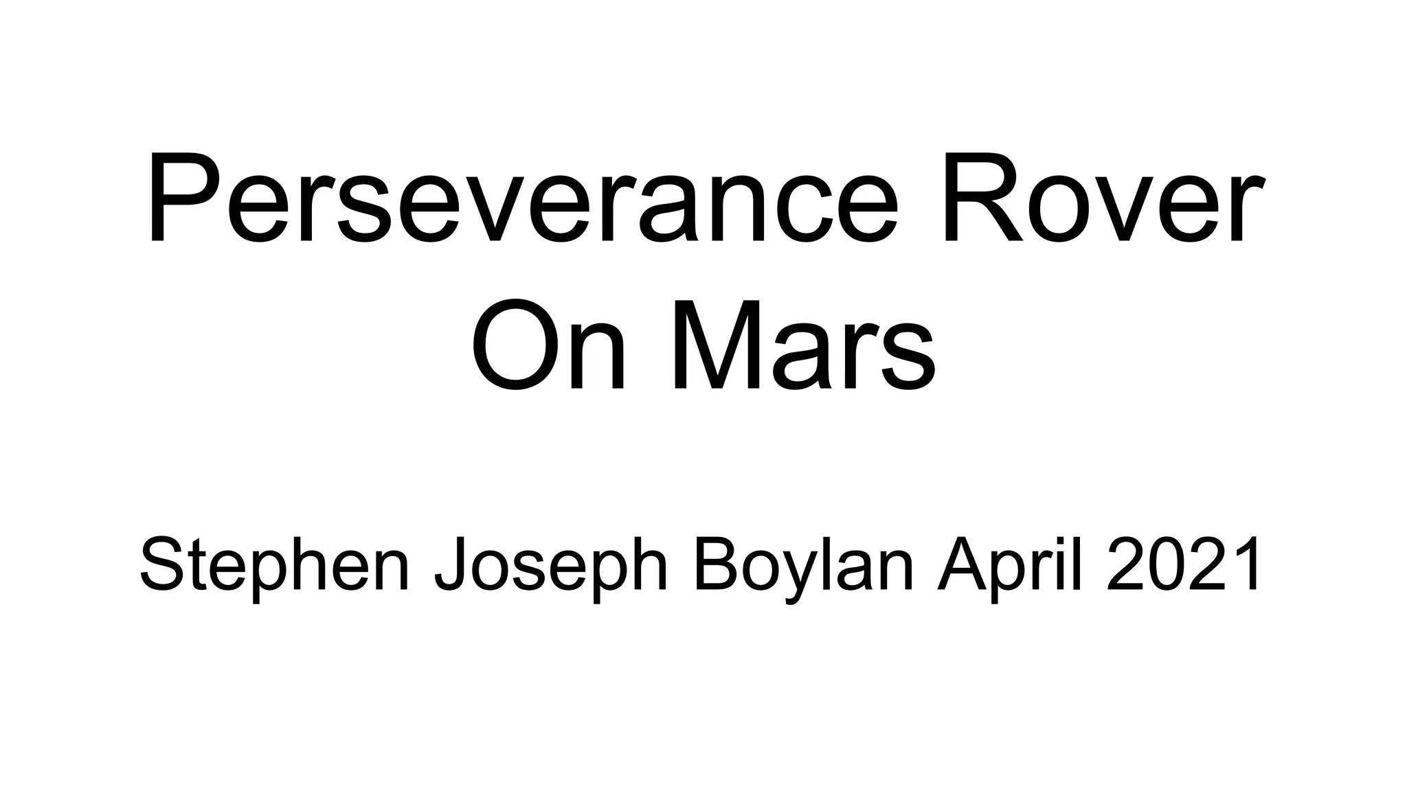 Perseverance Rover Introduction | PPTX