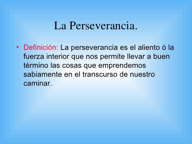 Perseverancia