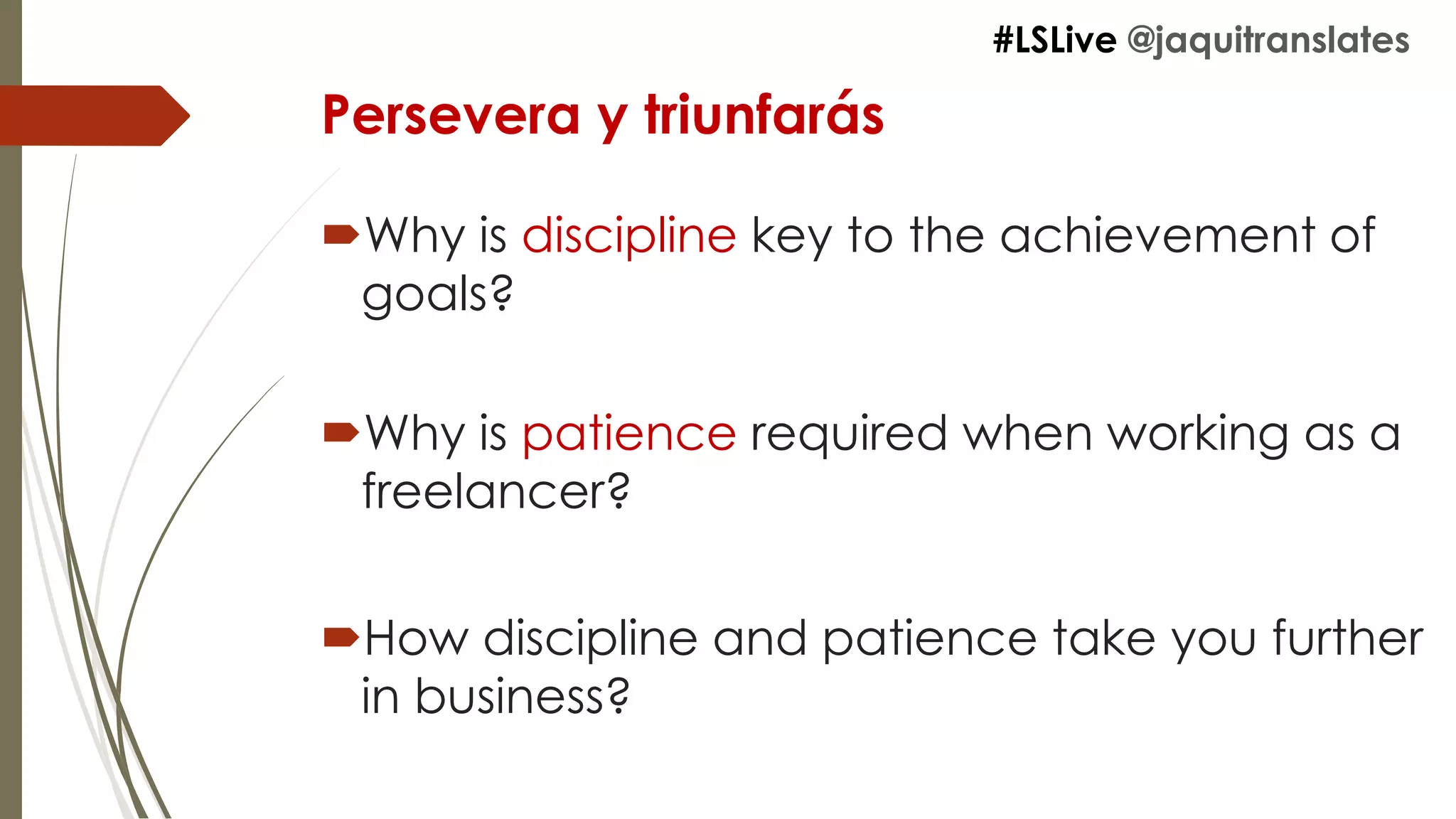Persevera y triunfaras | PPT