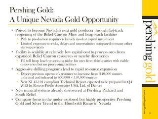 Pershing Gold Investor Presentation | PDF