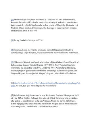 Deformimi trinitetit dhe misherimit(Isak Njuton) | PDF