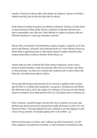 Deformimi trinitetit dhe misherimit(Isak Njuton) | PDF