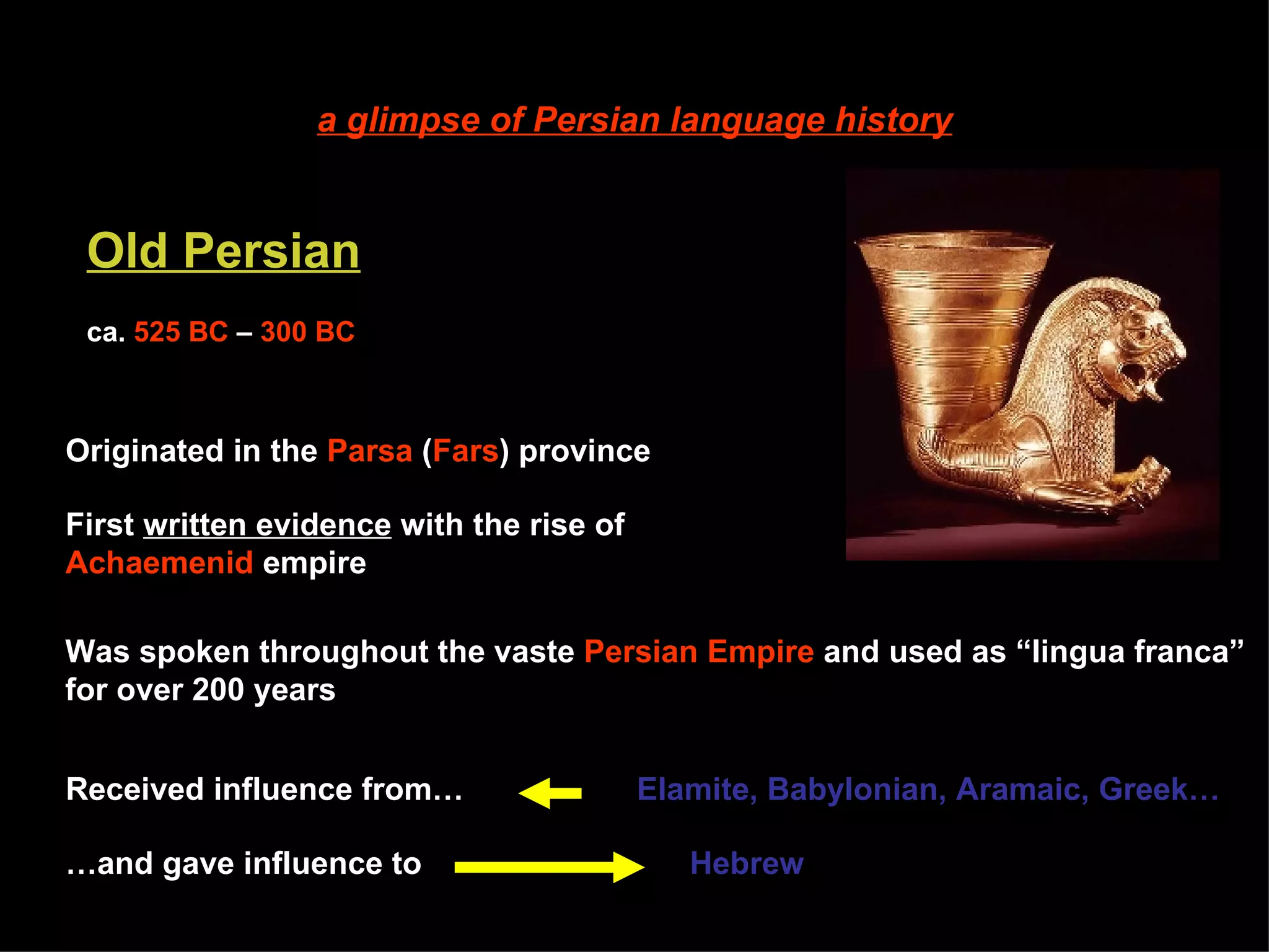 Persian (Farsi) Language And Alphabet | PPT