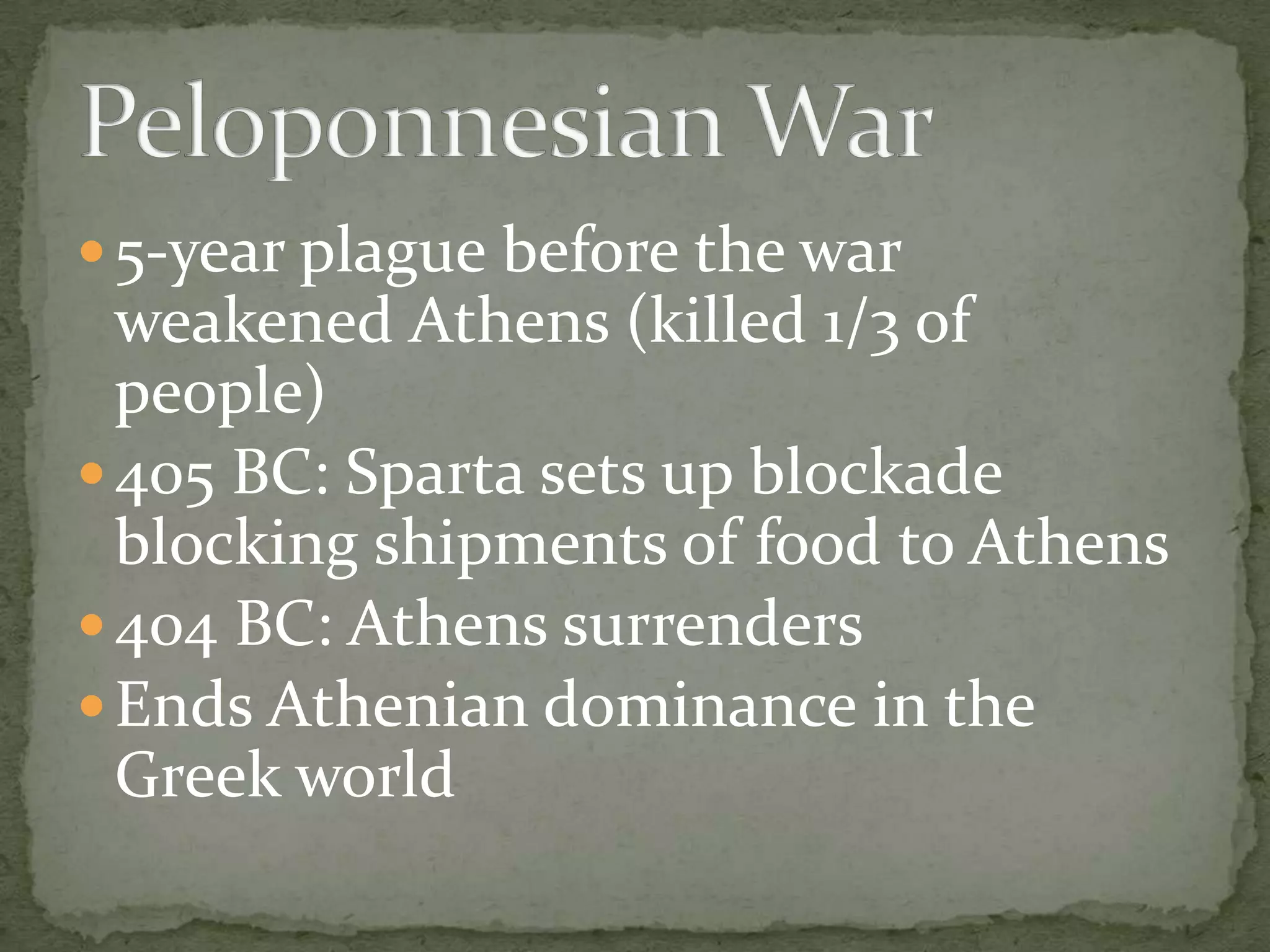 Persian and Peloponnesian Wars | PPTX