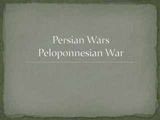 Persian and Peloponnesian Wars | PPTX