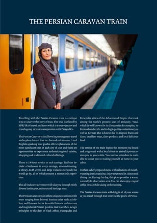 The Persian Caravan - Discover Iran by Private Train | PDF