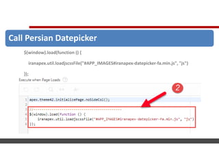 Persian Datepicker for Oracle APEX | PPT