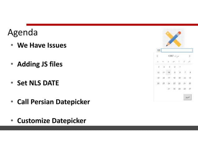 Persian Datepicker for Oracle APEX | PPT
