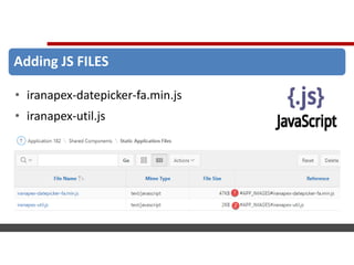 Persian Datepicker for Oracle APEX | PPT