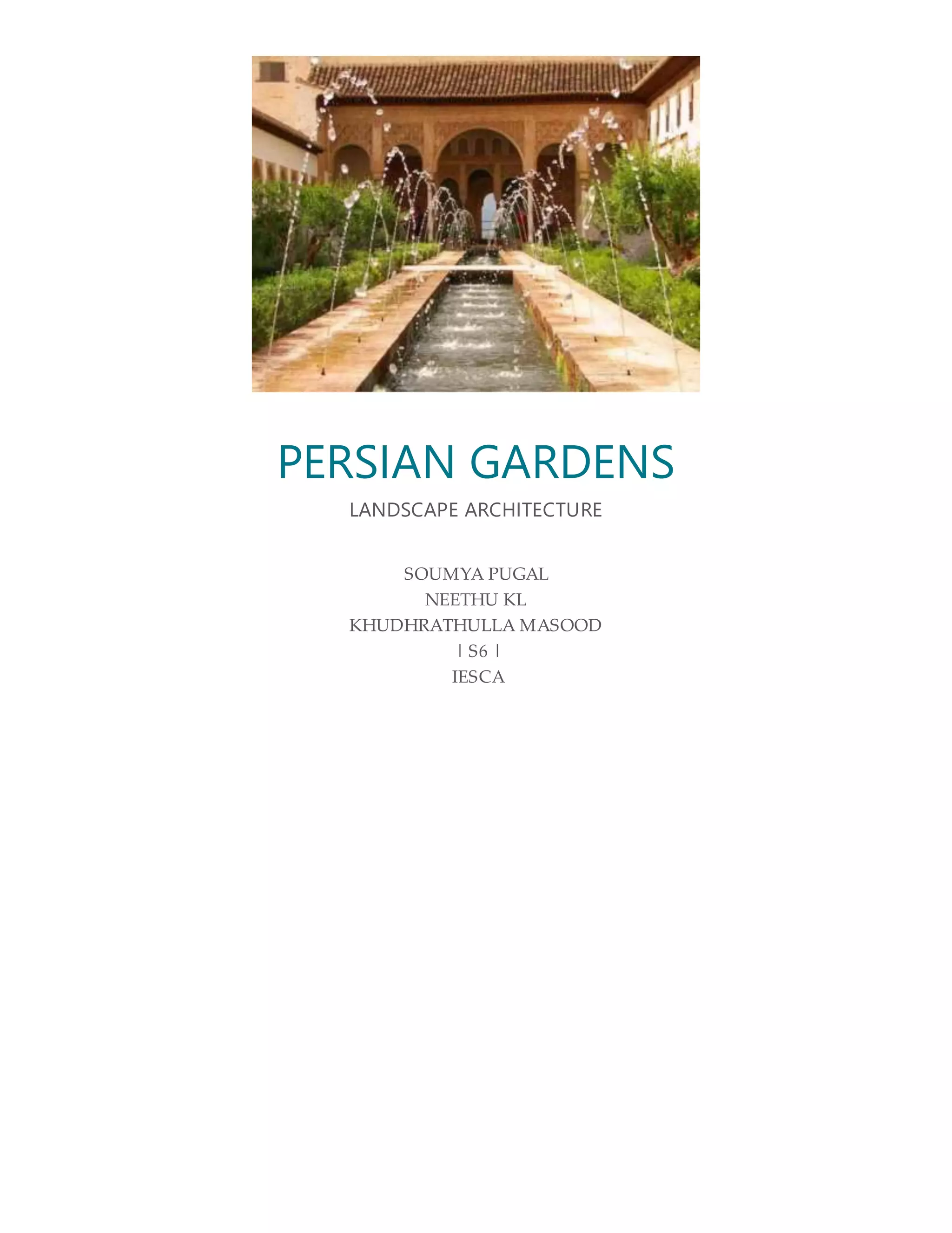 Persian gardens | DOCX