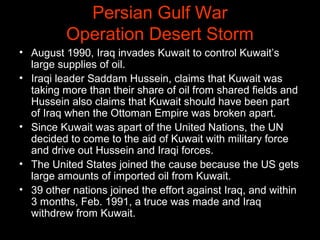 Persian gulf war,etc | PPT