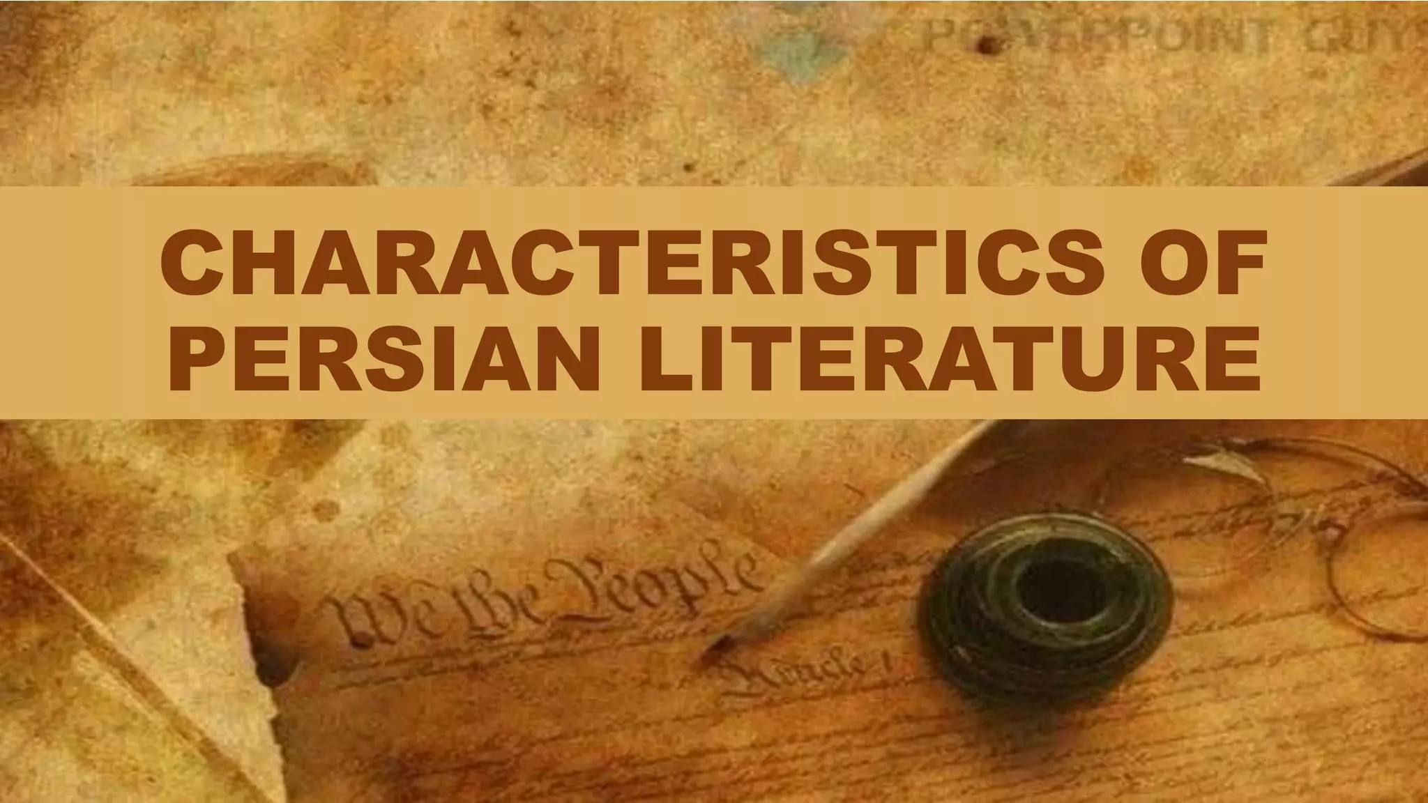 Persian literature | PPTX