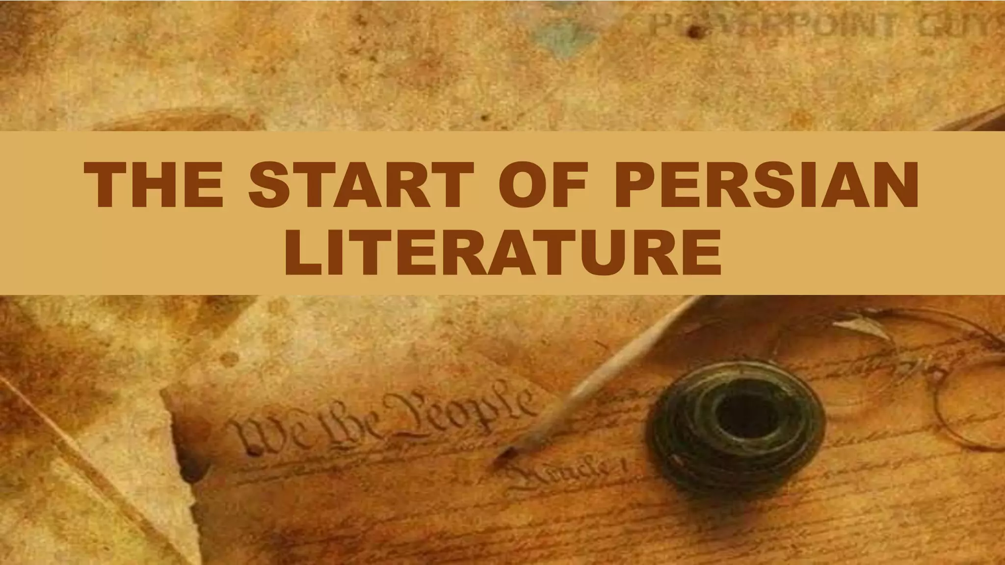 Persian literature | PPTX